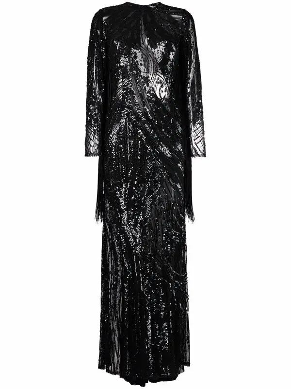 Elie Saab Long Bead-embellished Gown