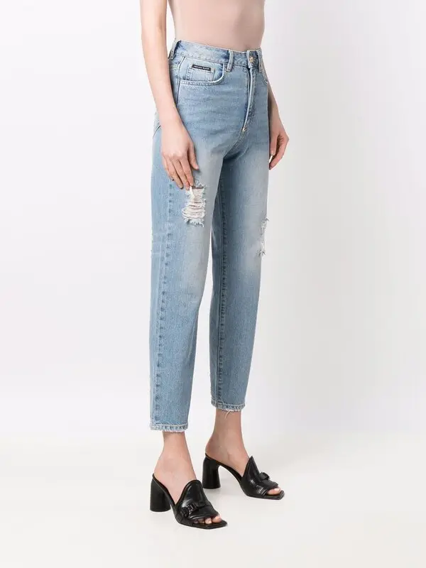 Philipp Plein Cropped Boyfriend Jeans