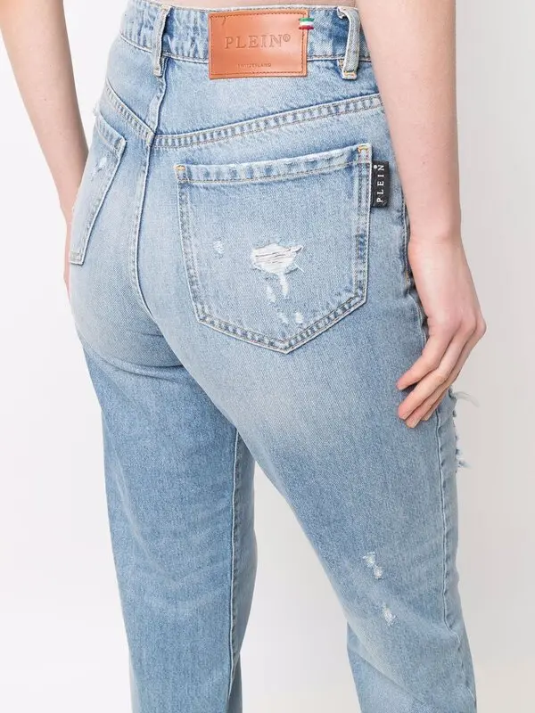 Philipp Plein Cropped Boyfriend Jeans