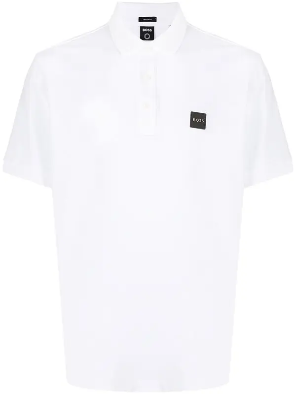 BOSS Logo-print Polo Shirt - White