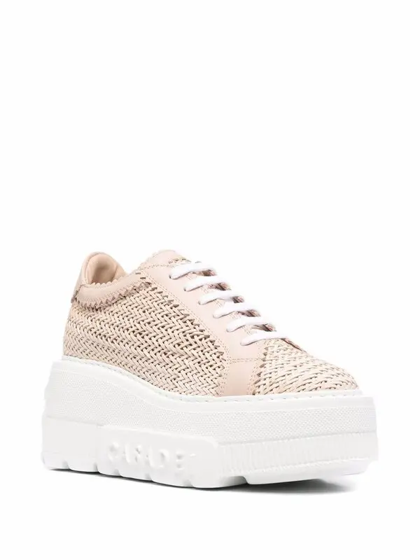 Casadei Interwoven-detail Chunky Sneakers - Pink
