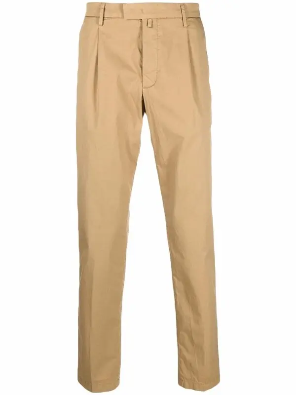 BRIGLIA 1949 Inverted Pleat Straight-leg Trousers - Neutrals