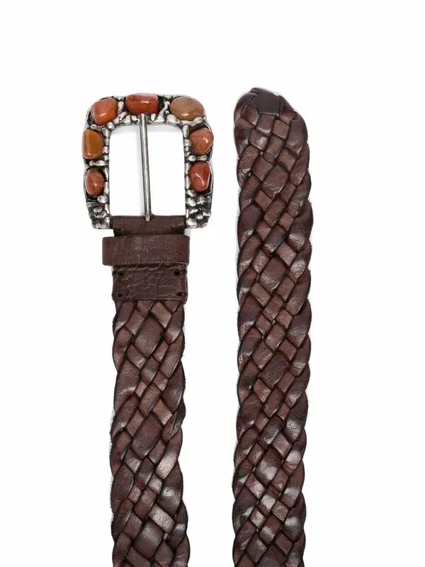 P.a.r.o.s.h Zoe Interwoven Leather Belt