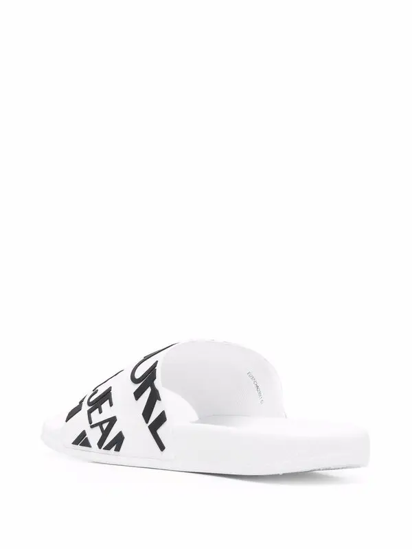 Versace Diagonal Logo Flat Slides
