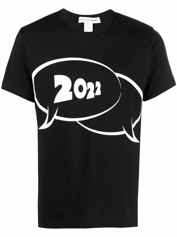 Comme Des Garçons Logo-print Short Sleeve T-shirt - Black
