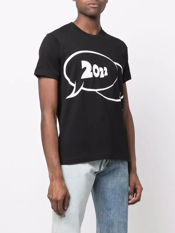 Comme Des Garçons Logo-print Short Sleeve T-shirt - Black