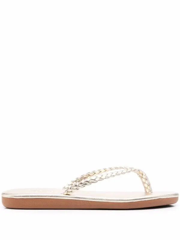 ANCIENT GREEK SANDALS Plage Braided-strap Flip-flops - Yellow