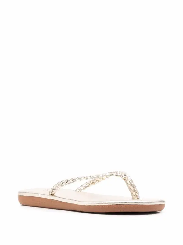 ANCIENT GREEK SANDALS Plage Braided-strap Flip-flops - Yellow