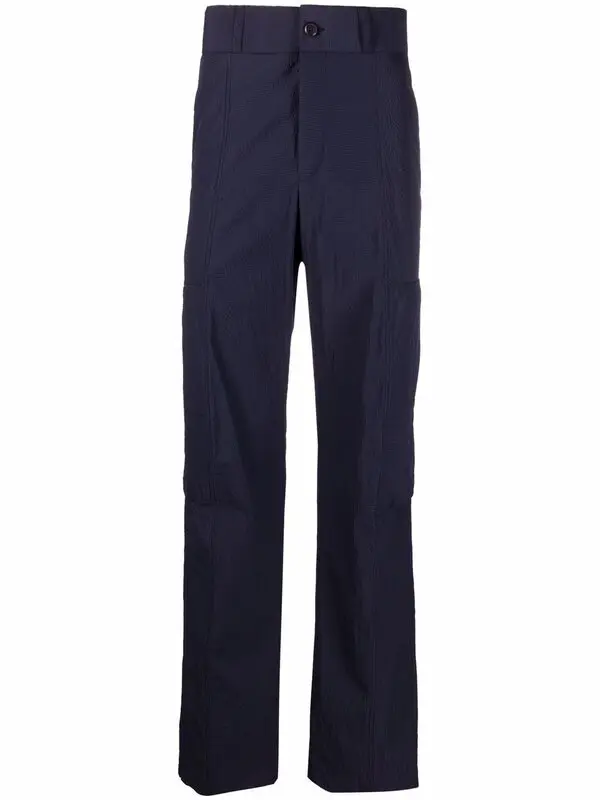 FERRAGAMO Multi-pocket Seersucker Trousers