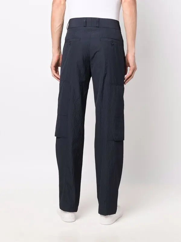 FERRAGAMO Multi-pocket Seersucker Trousers