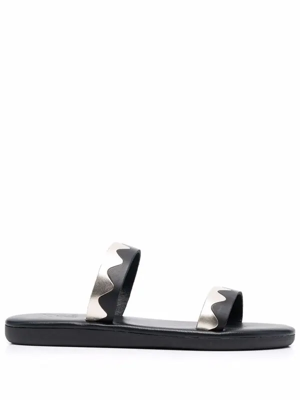 ANCIENT GREEK SANDALS Paralia Zigzag-band Leather Sandals