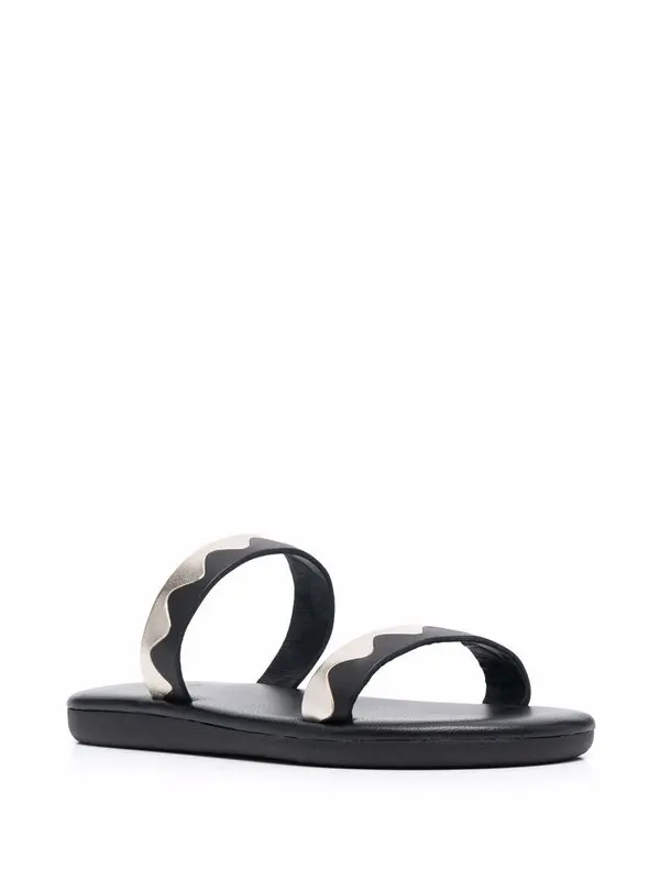 ANCIENT GREEK SANDALS Paralia Zigzag-band Leather Sandals