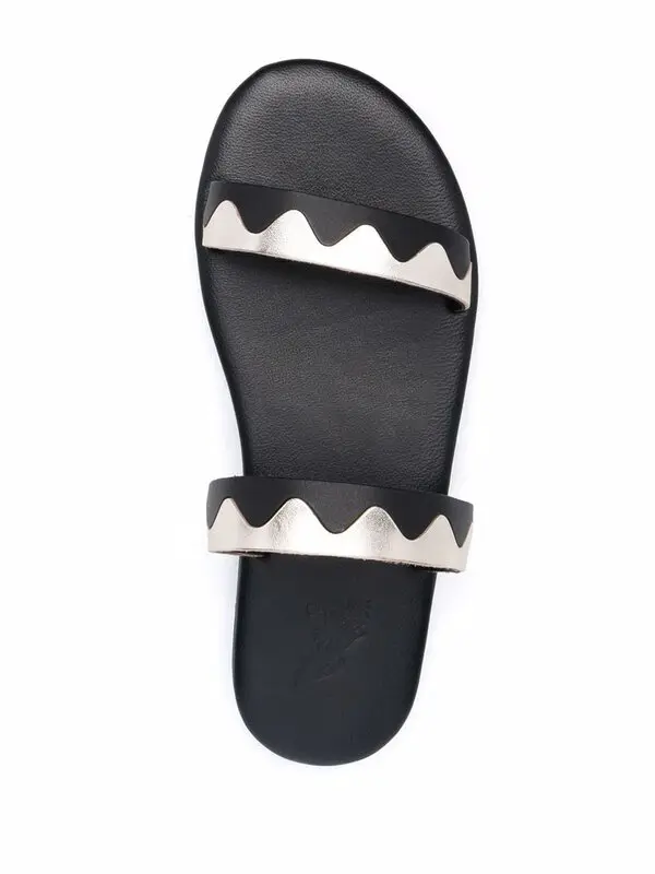 ANCIENT GREEK SANDALS Paralia Zigzag-band Leather Sandals