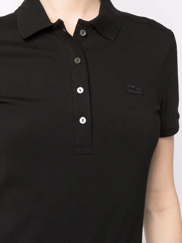 Lacoste Logo-patch Polo Dress - Black
