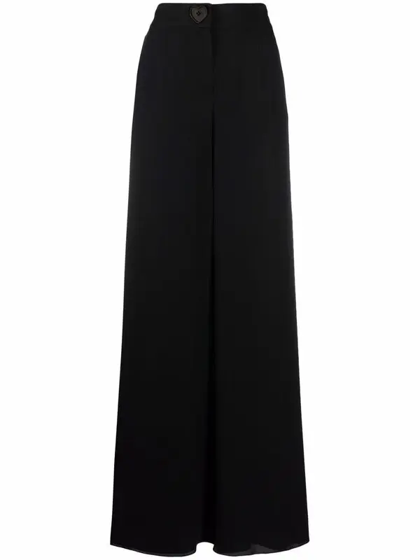 Moschino High-waisted Flared Trousers - Black