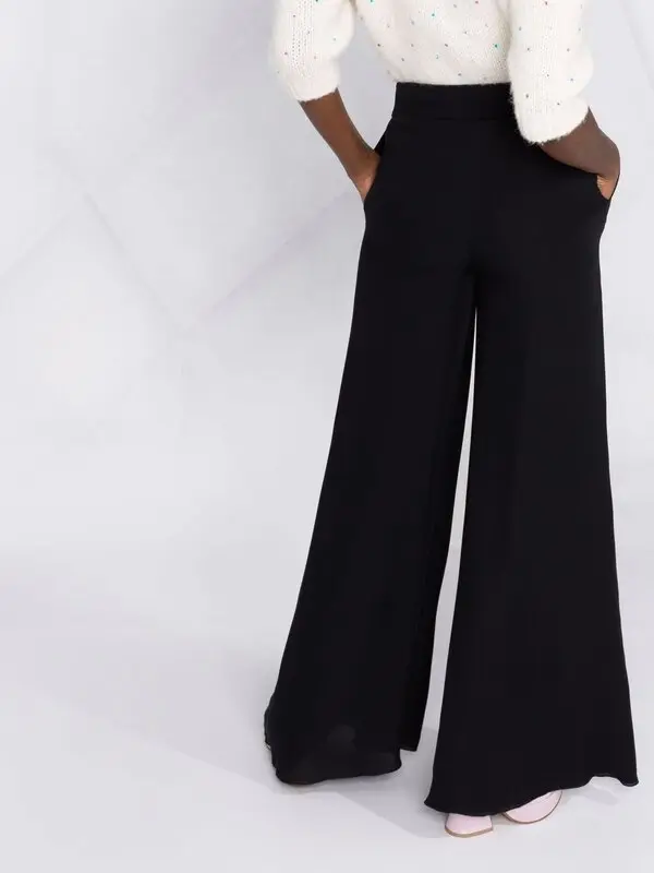 Moschino High-waisted Flared Trousers - Black