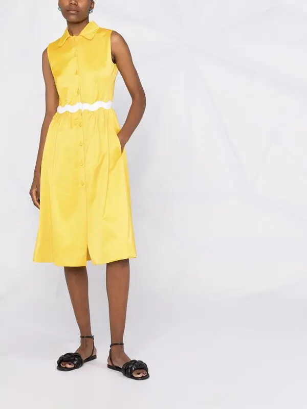 Moschino Belted Button-up Midi Dress