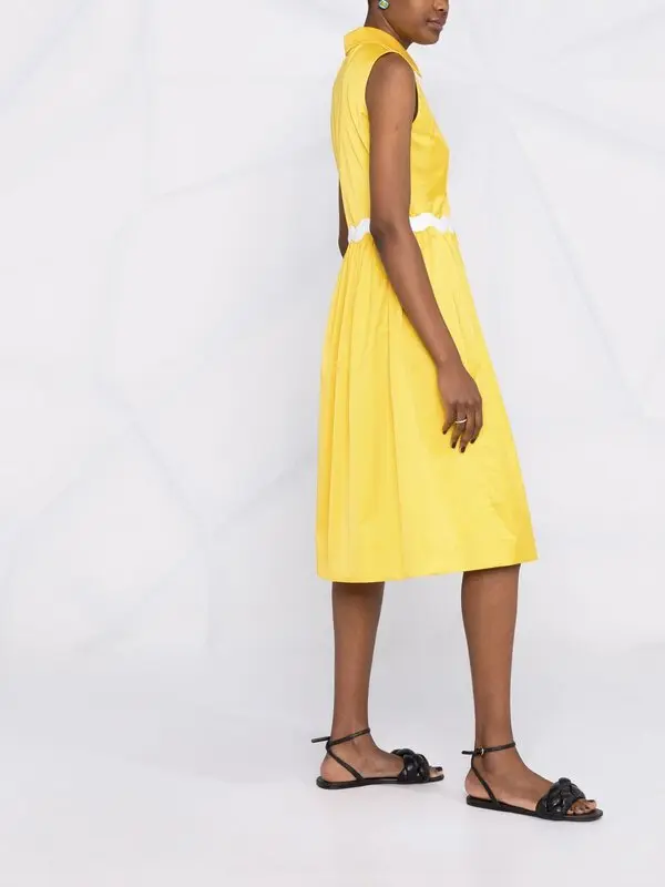 Moschino Belted Button-up Midi Dress