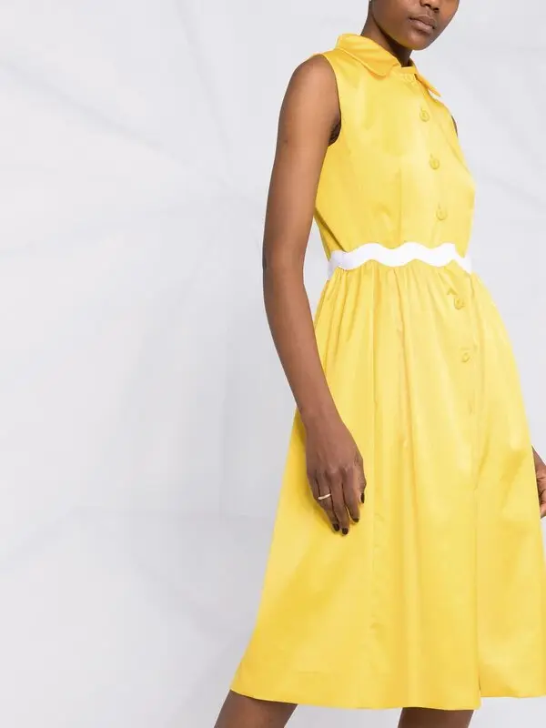 Moschino Belted Button-up Midi Dress