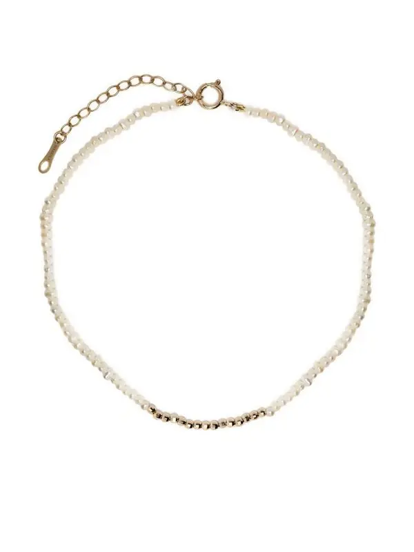 Mizuki 14kt Yellow Pearl Anklet - Gold
