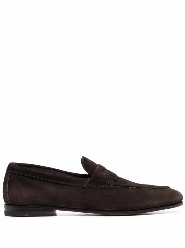 Santoni Door Suede Loafers