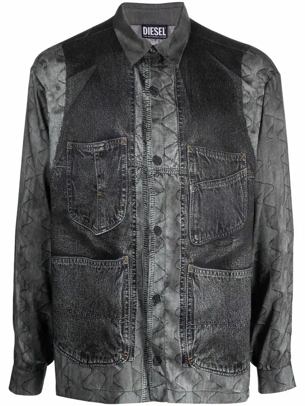 DIESEL® Gilliam Long-sleeve Satin Shirt