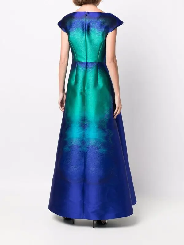 Alberta Ferretti Butterfly-print A-line Gown