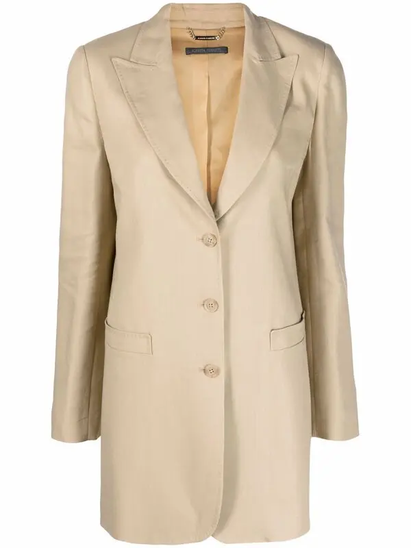 Alberta Ferretti Longline Single-breasted Blazer