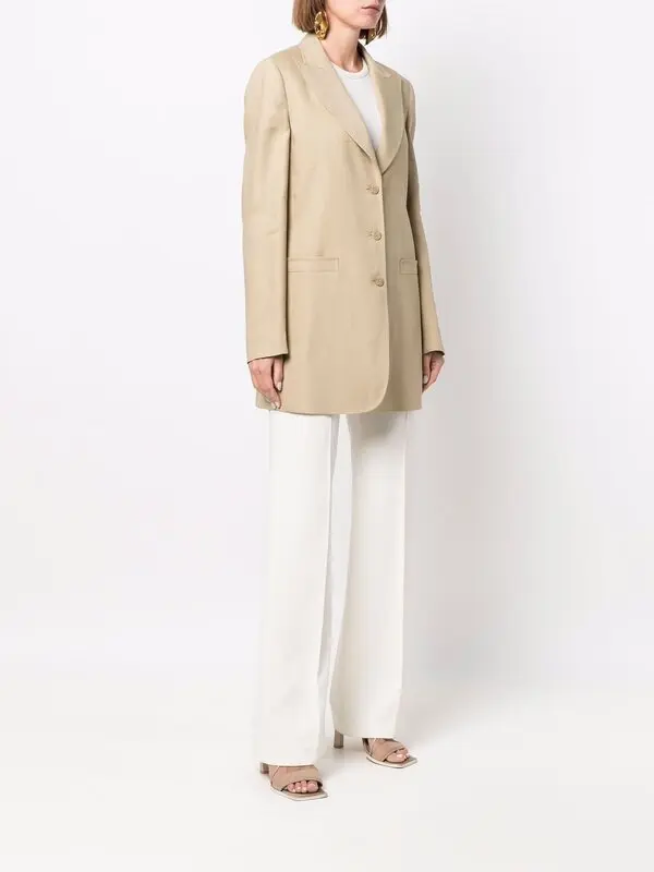 Alberta Ferretti Longline Single-breasted Blazer