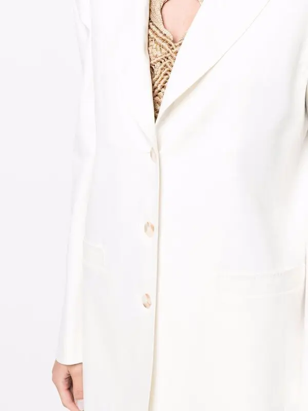 Alberta Ferretti Longline Single-breasted Blazer