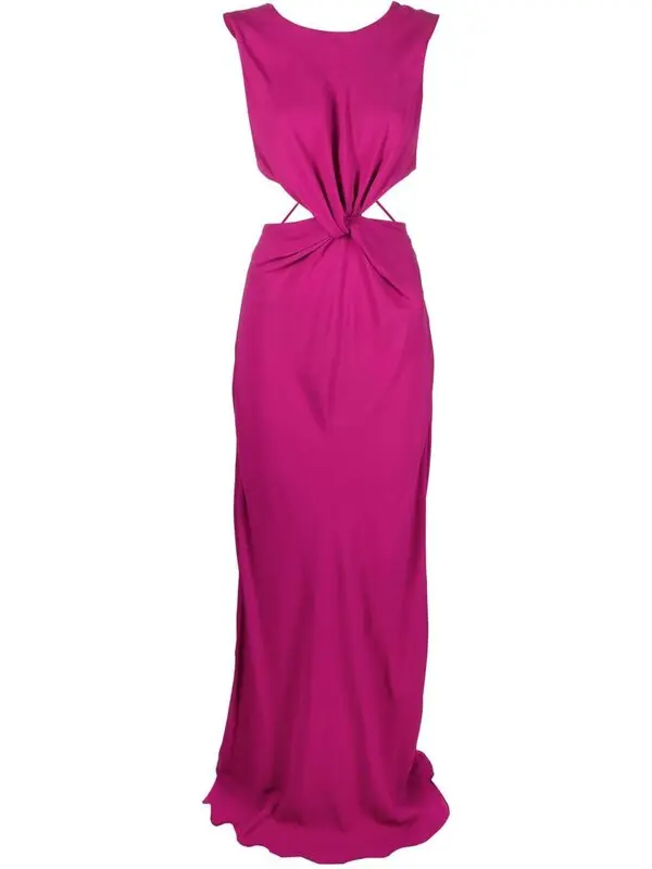 Alberta Ferretti Cut-out Gown - Pink