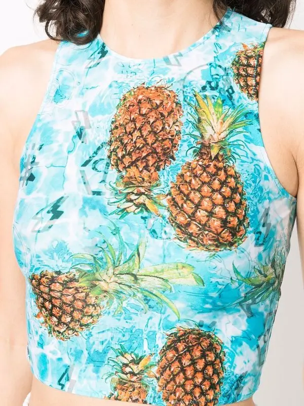 Philipp Plein Pineapple Skies Crop Top