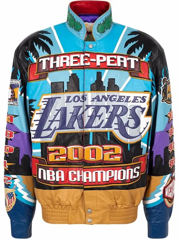 JEFF HAMILTON X Lakers 2002 3peat Leather Jacket