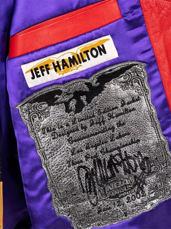 JEFF HAMILTON X Lakers 2002 3peat Leather Jacket