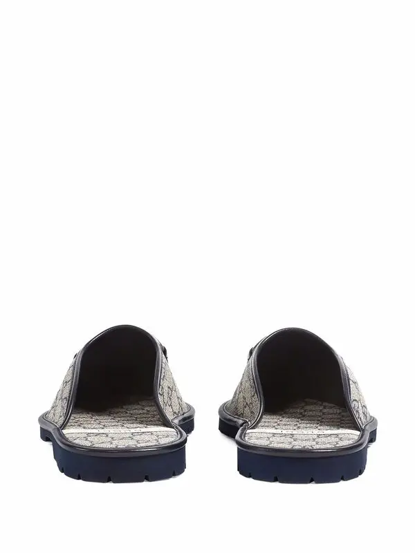 Gucci Gg Supreme Horsebit-detail Slippers