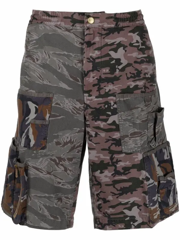 DIESEL® Camouflage Print Cargo Bermuda Shorts