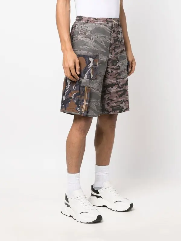 DIESEL® Camouflage Print Cargo Bermuda Shorts