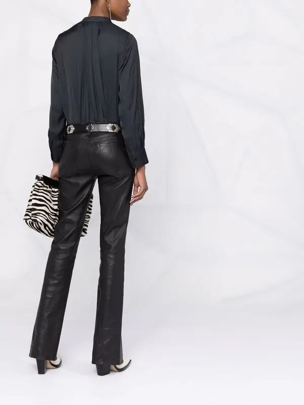 Zadig&Voltaire Satin-finish V-neck Blouse - Black