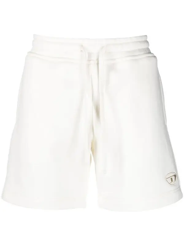 DIESEL® Cotton Track Shorts With Drawstring Waist