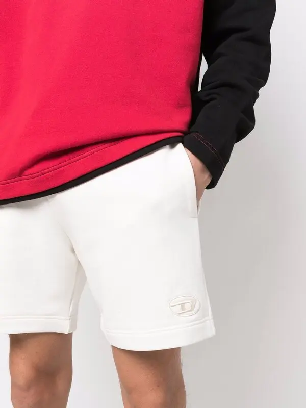 DIESEL® Cotton Track Shorts With Drawstring Waist