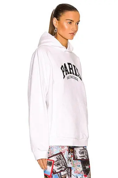 Balenciaga Wide Fit Hoodie In White