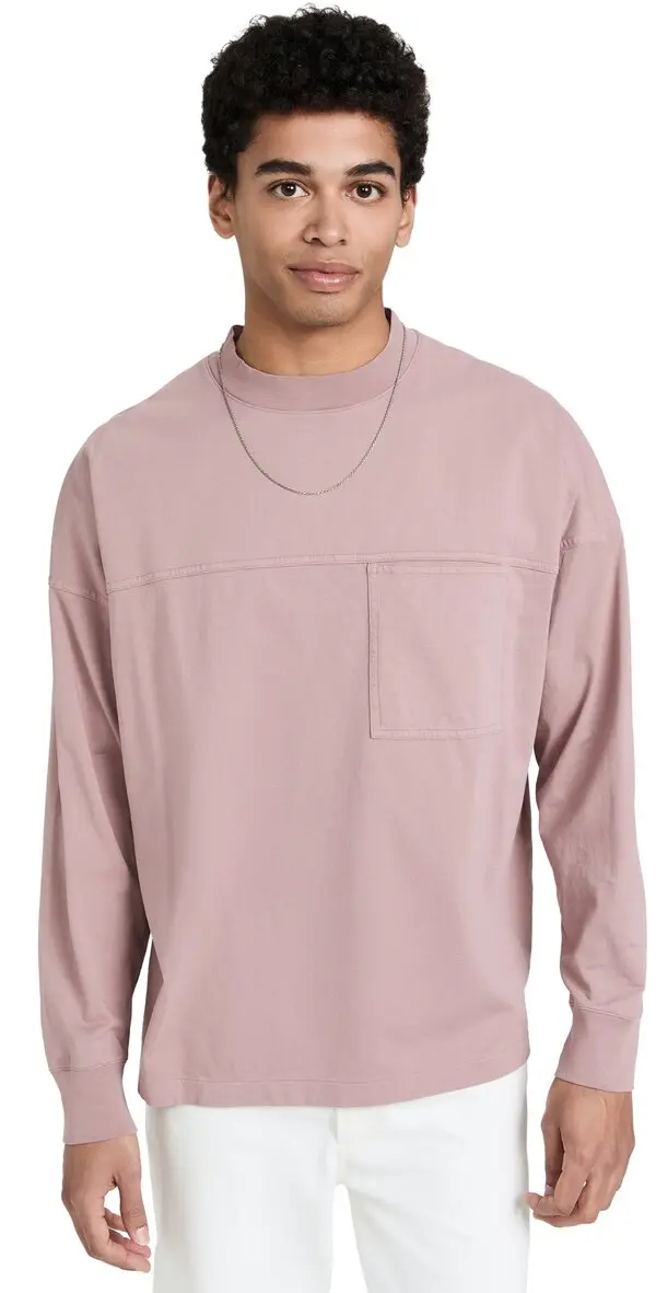 Lemaire Mock Neck Pullover - Mauve | Editorialist
