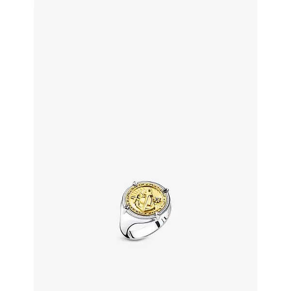 THOMAS SABO Faith, Love, Hope Signet Ring - Yellow Gold-coloured