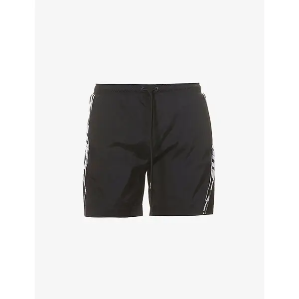 Off-White Logo-print Regular-fit Swim Shorts