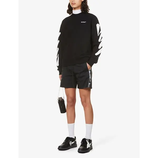 Off-White Logo-print Regular-fit Swim Shorts
