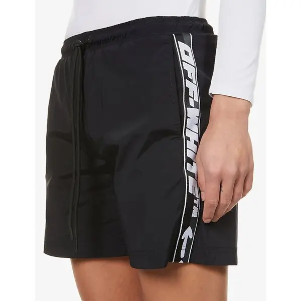Off-White Logo-print Regular-fit Swim Shorts