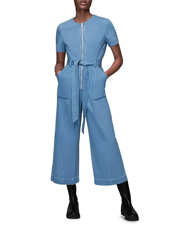 Whistles Short Sleeve Jumpsuit - Denim