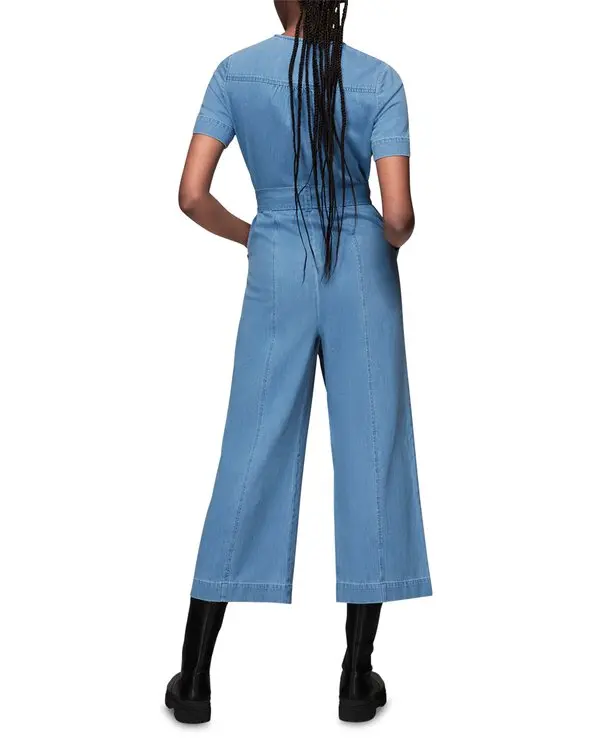 Whistles Short Sleeve Jumpsuit - Denim