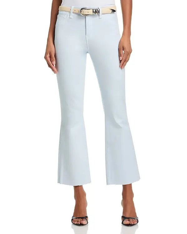L'Agence Kendra High-rise Cropped Flare Jeans - Pale Mist
