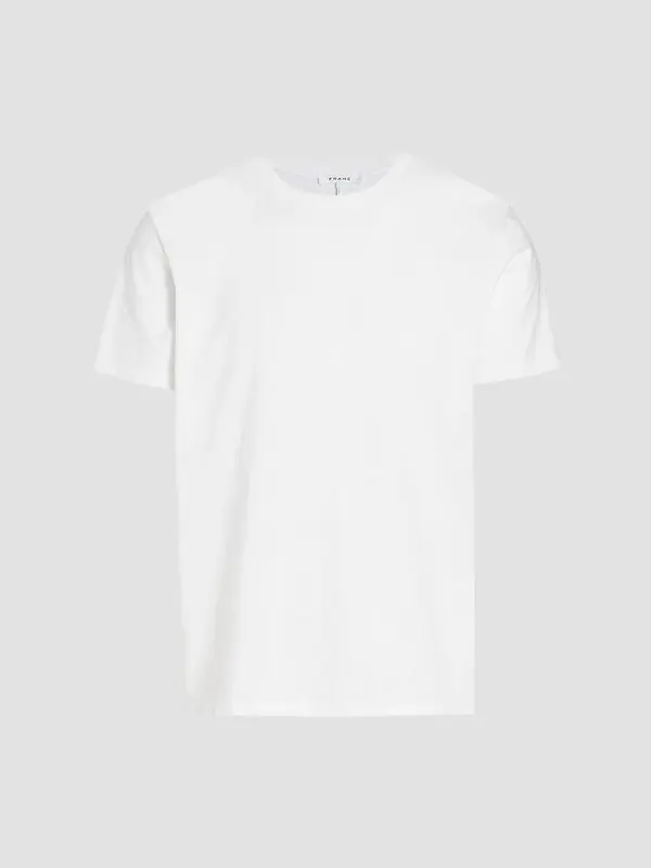 FRAME Logo Cotton T-shirt - Blanc